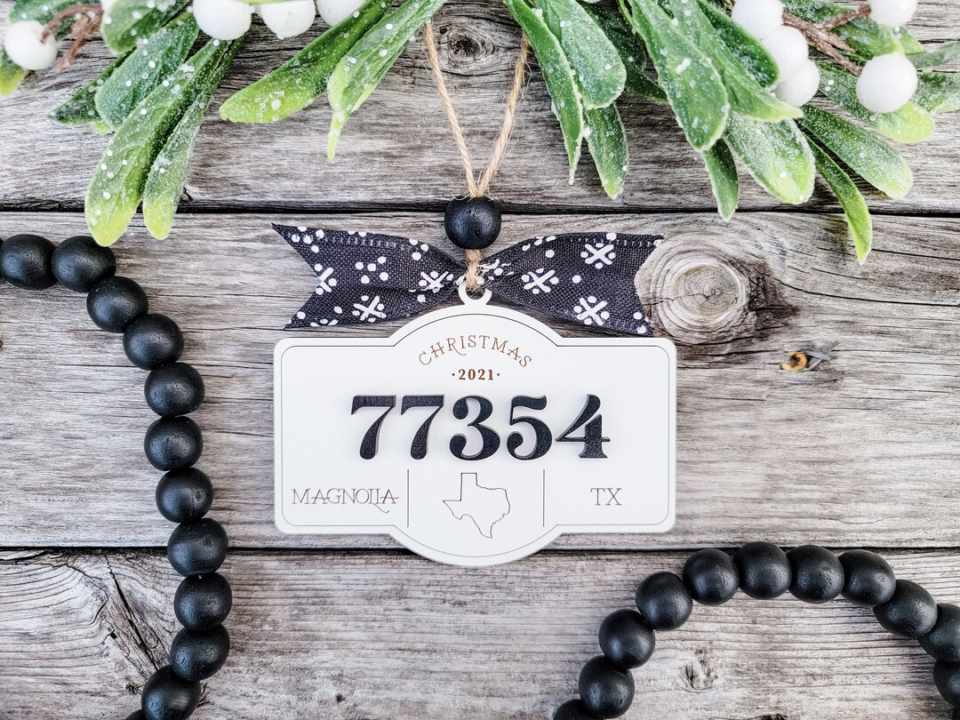 Zip Code Home Ornament, Personalized Home Ornament, Custom Zip Code ...