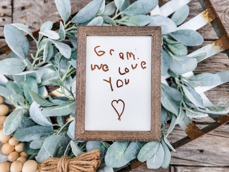 Kid Handwriting Gift Handwriting Keepsake Engraved Child - Etsy