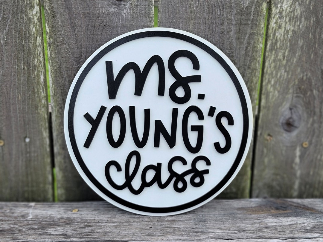 Personalized Teacher Sign, Customized Teacher Door Hanger, Personalized ...