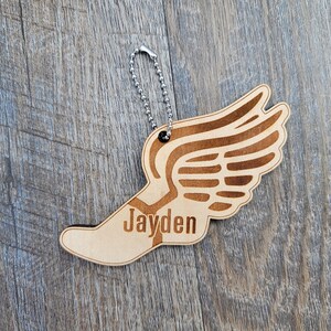 Track Bag Tag, Engraved Two Sided Track Name Tag, Personalized Track ...