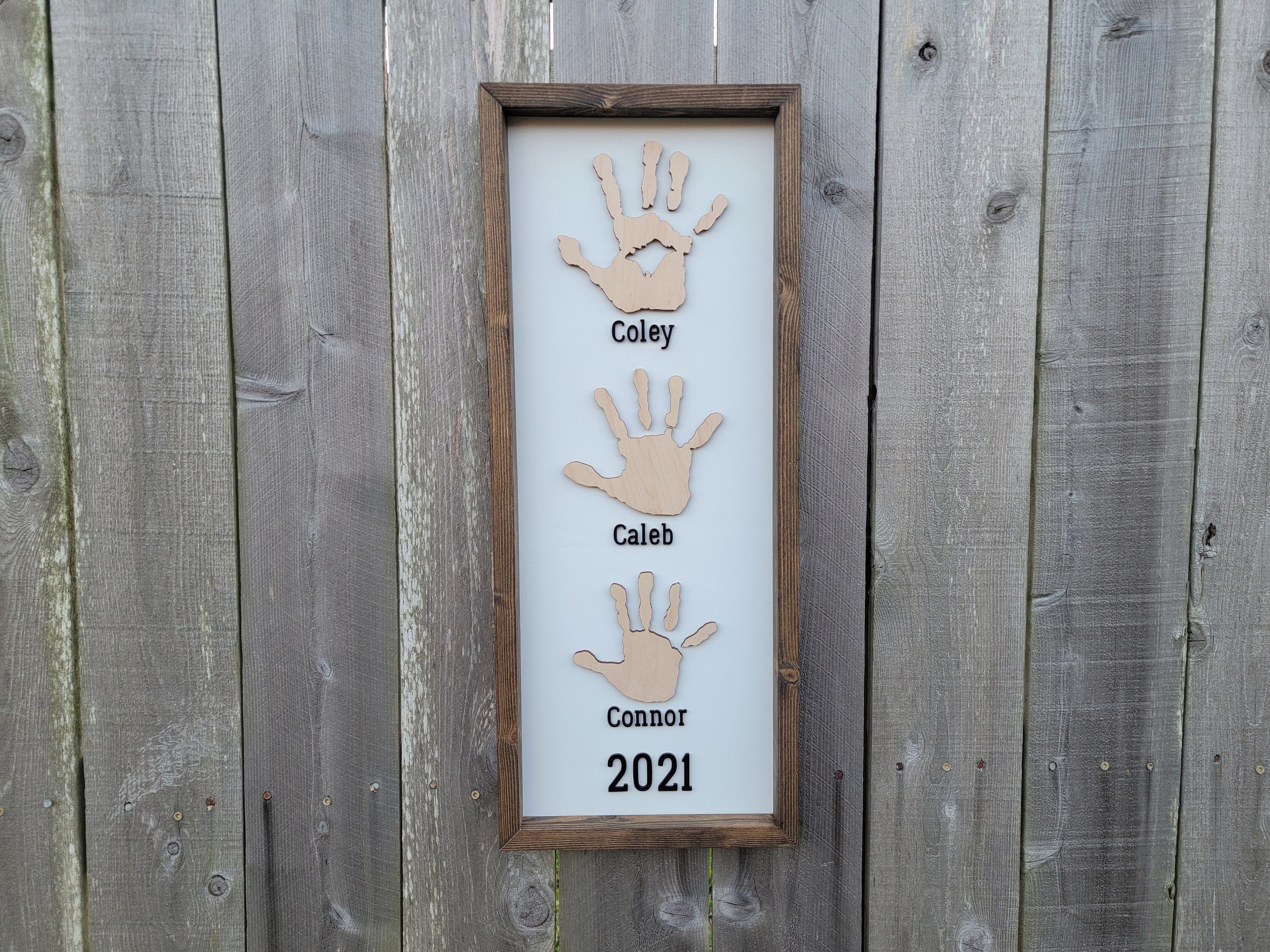Vertical Handprint Sign - Etsy