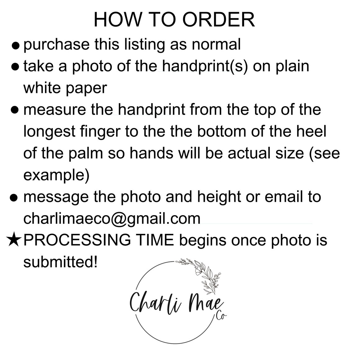 Vertical Handprint Sign | Etsy