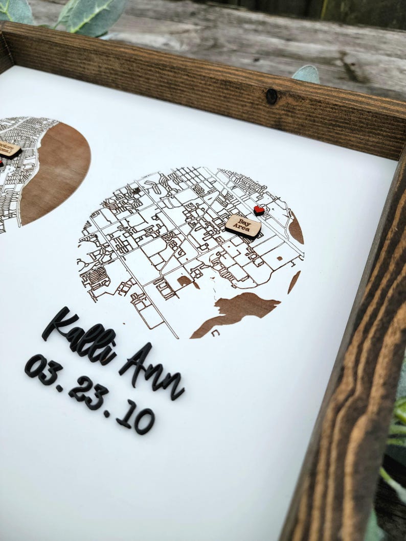 Custom Birthplace Map Sign | Personalized Kids Names & Birth Dates ...