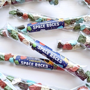 Space Chalk Rocket Printable Kids Space Party Favor Space Theme Party ...