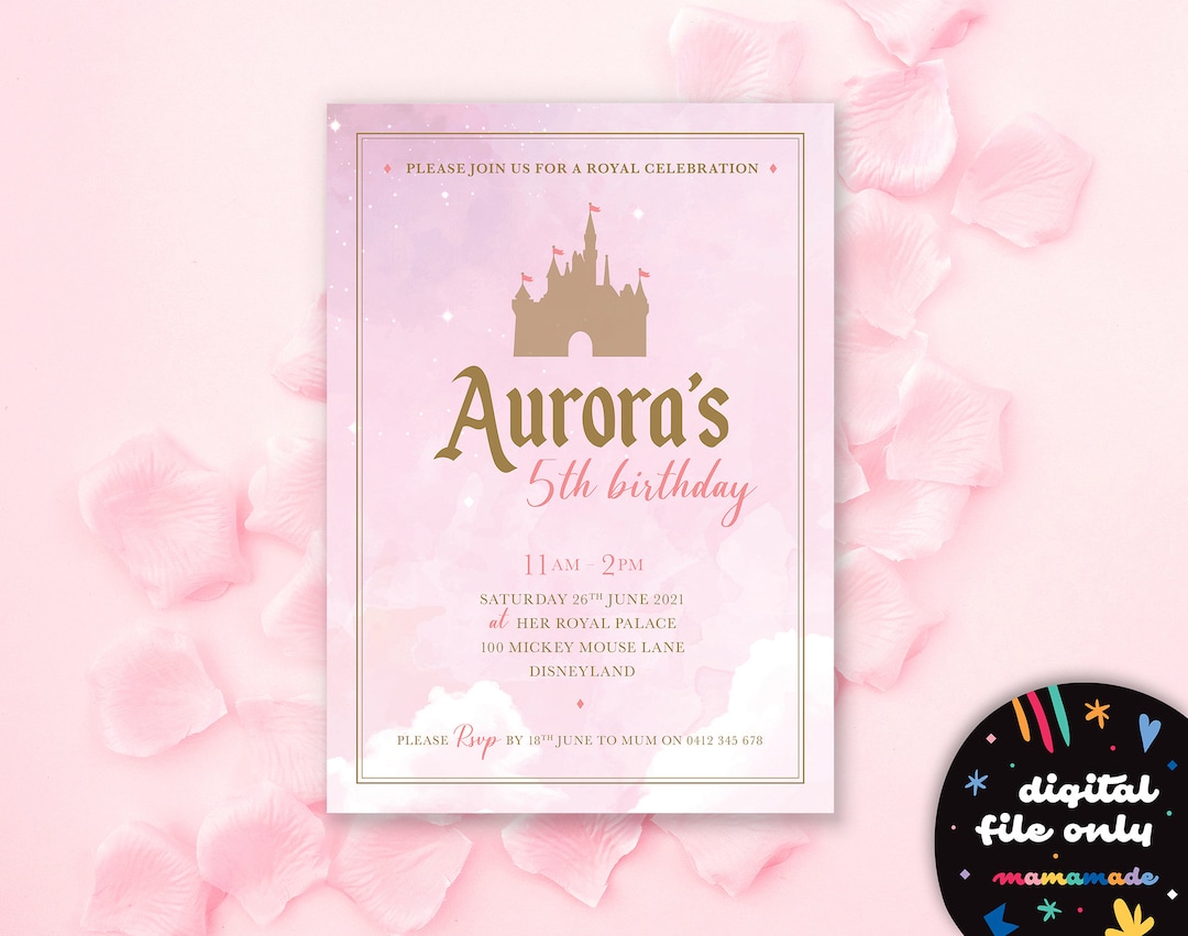 Personalised Invitation – Disney Princess Party (digital File Only) - Etsy