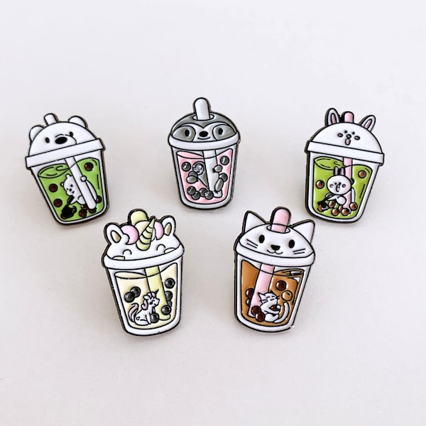 Bubble Tea Enamel Pin - Etsy