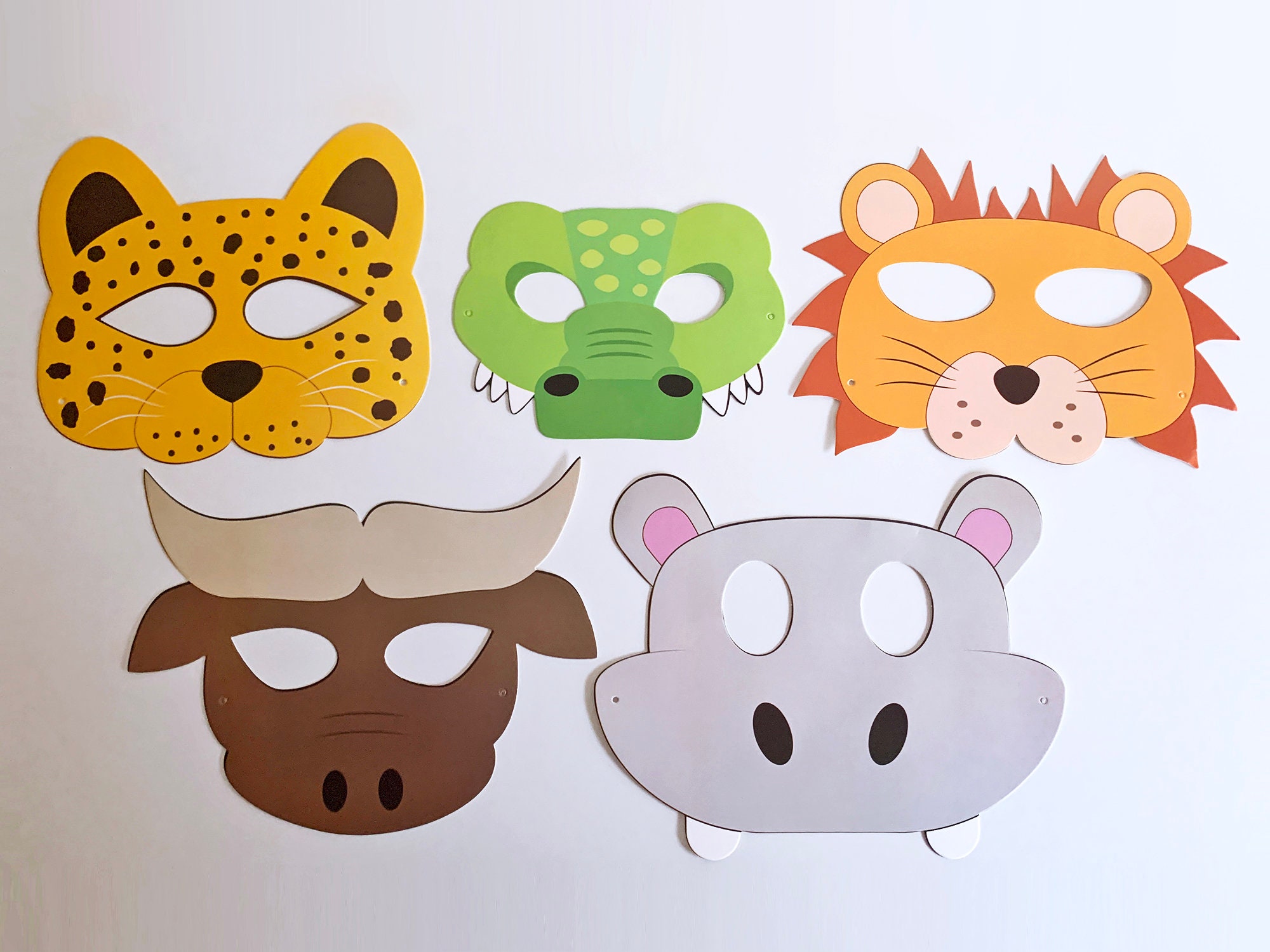 Kids Paper Animal Masks // 10 Pack - Etsy