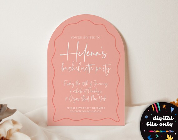 Invitation // Wavy Mermaid Border digital File Only - Etsy