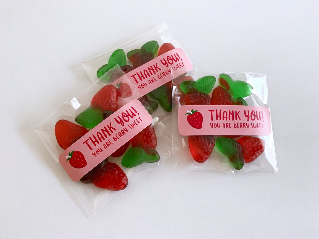 Party Favours // Gummy Packets – Strawberry - Etsy