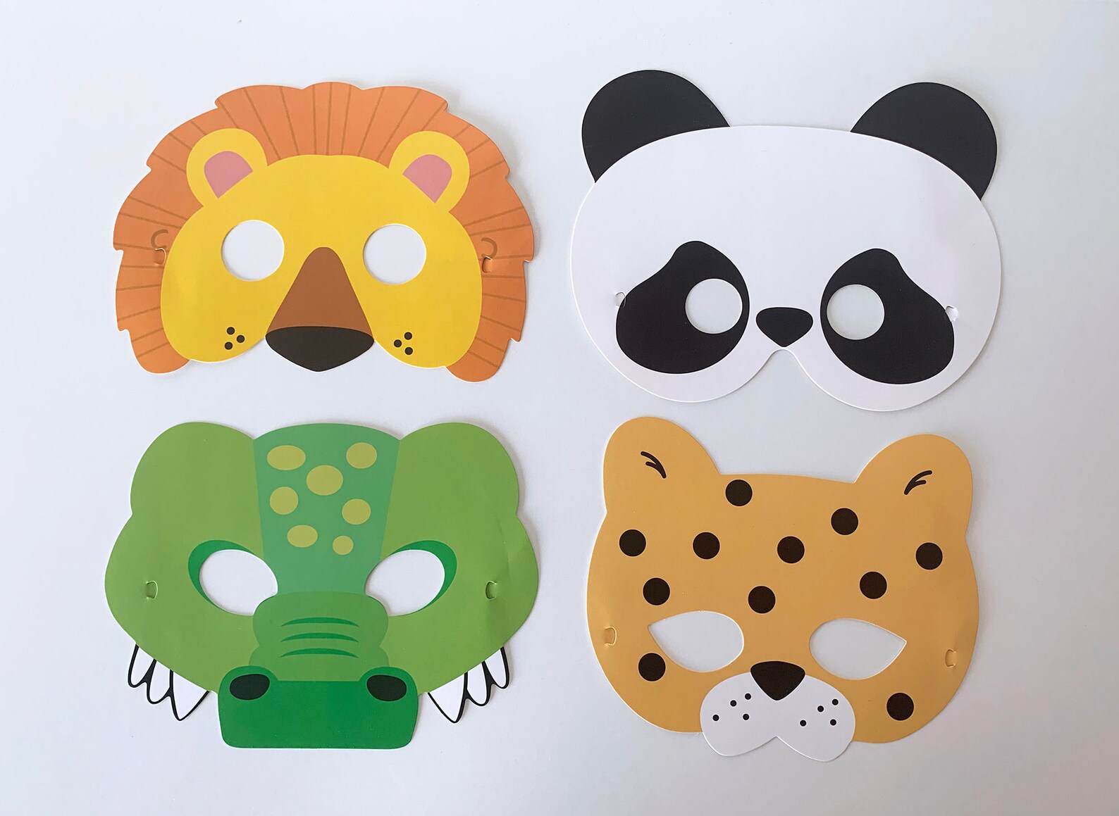 Kids animal party masks 8pk | Etsy
