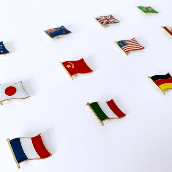 World Flags Pin Badge - Etsy
