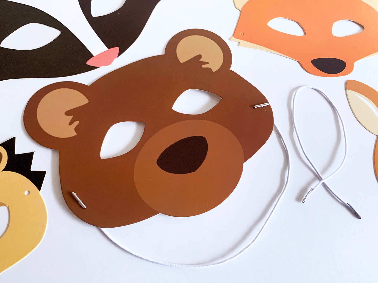 Kids Paper Animal Masks // 5 Pack - Etsy