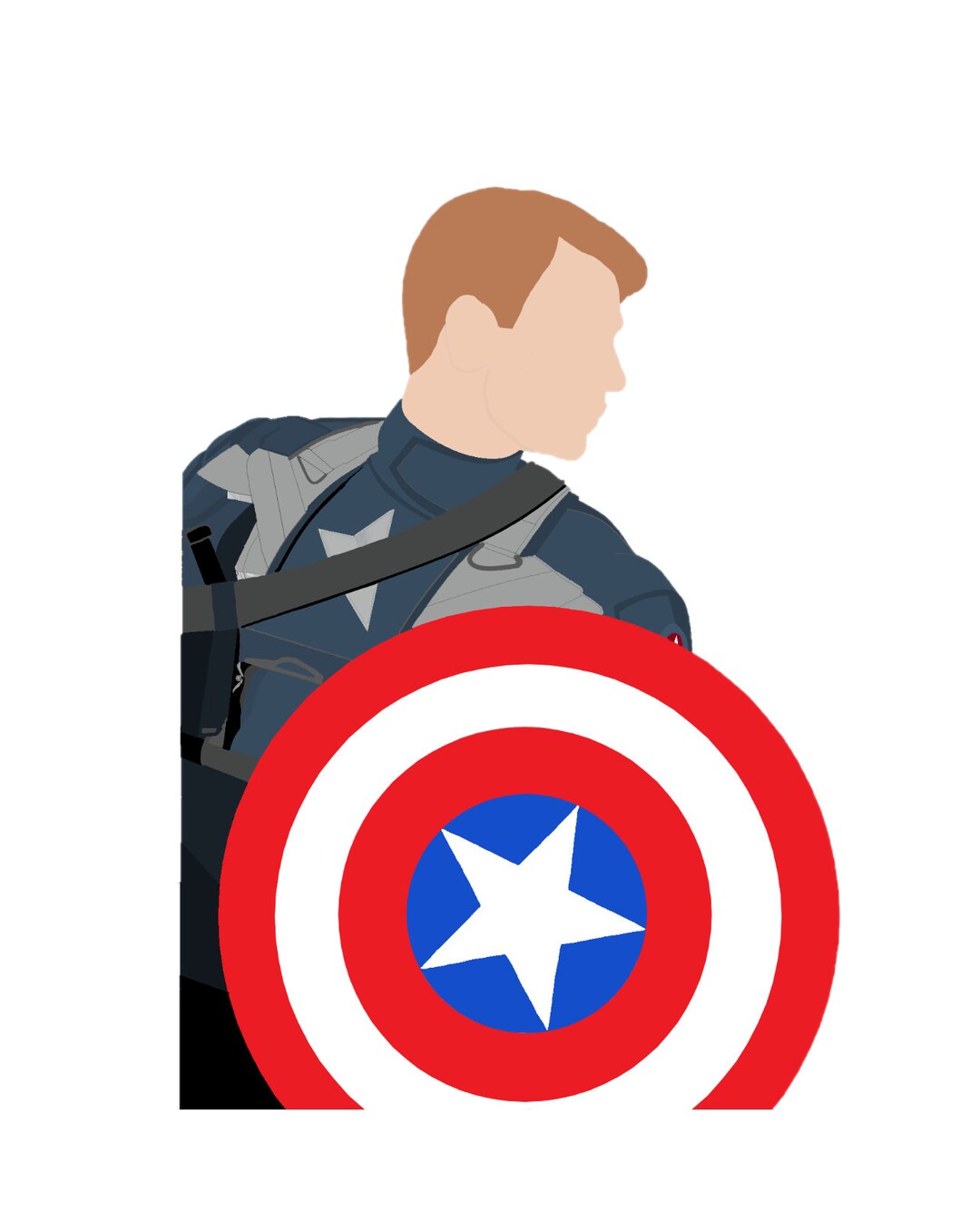 Captain America Sticker - Etsy
