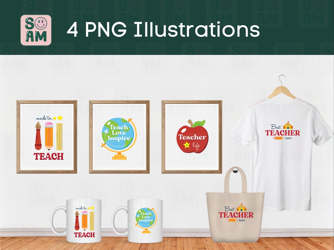 Teacher Sublimation PNG, Teacher Bundle Sublimation File, Teaching ...