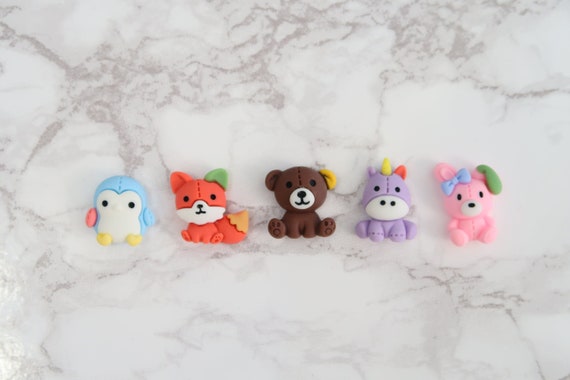 PACK OF 5 Cute Animal Clays Cute Animal Figurine Cold | Etsy