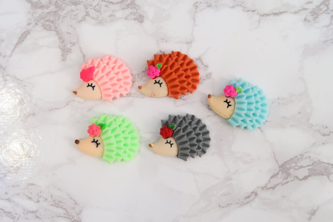 PACK OF 5 Cute Clay Porcupine Cute Animal Figurine Cold Porcelain Clay ...