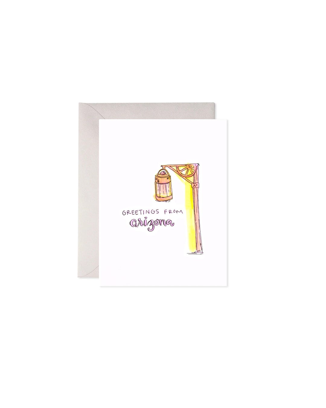 Old Town Scottsdale Arizona Greeting Card | Western Lamppost | Blank ...