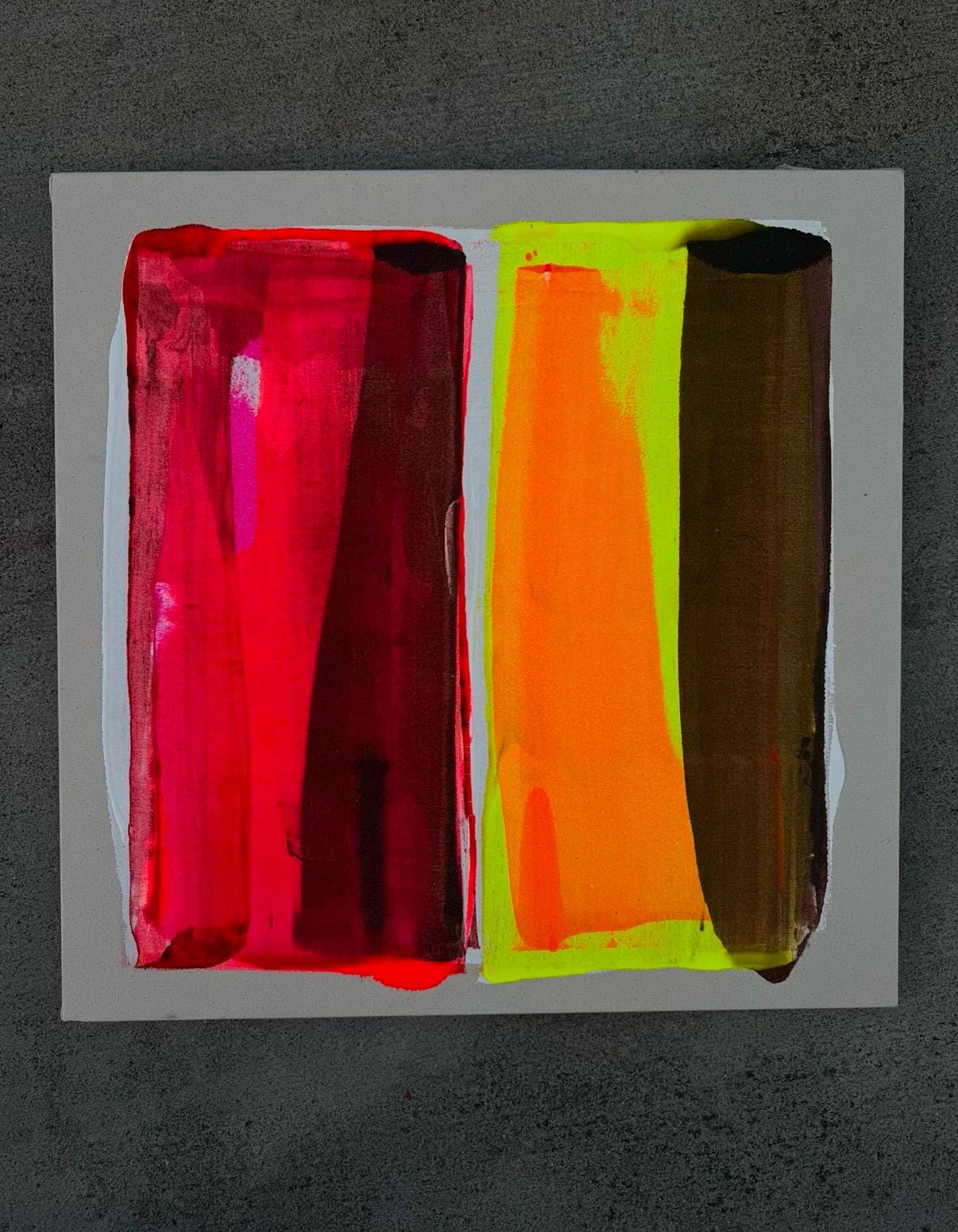 Neon Pink Painting Original Abstract Painting Pink Wall Art Pink ...