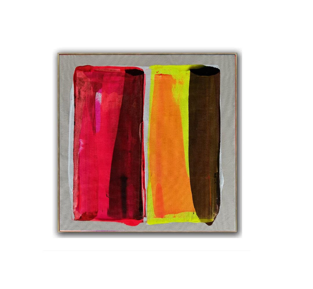 Neon Pink Painting Original Abstract Painting Pink Wall Art Pink ...