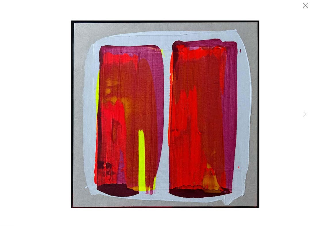 Crimson Neon Pink Painting Original Abstract Hot Pink Wall Art Pink ...