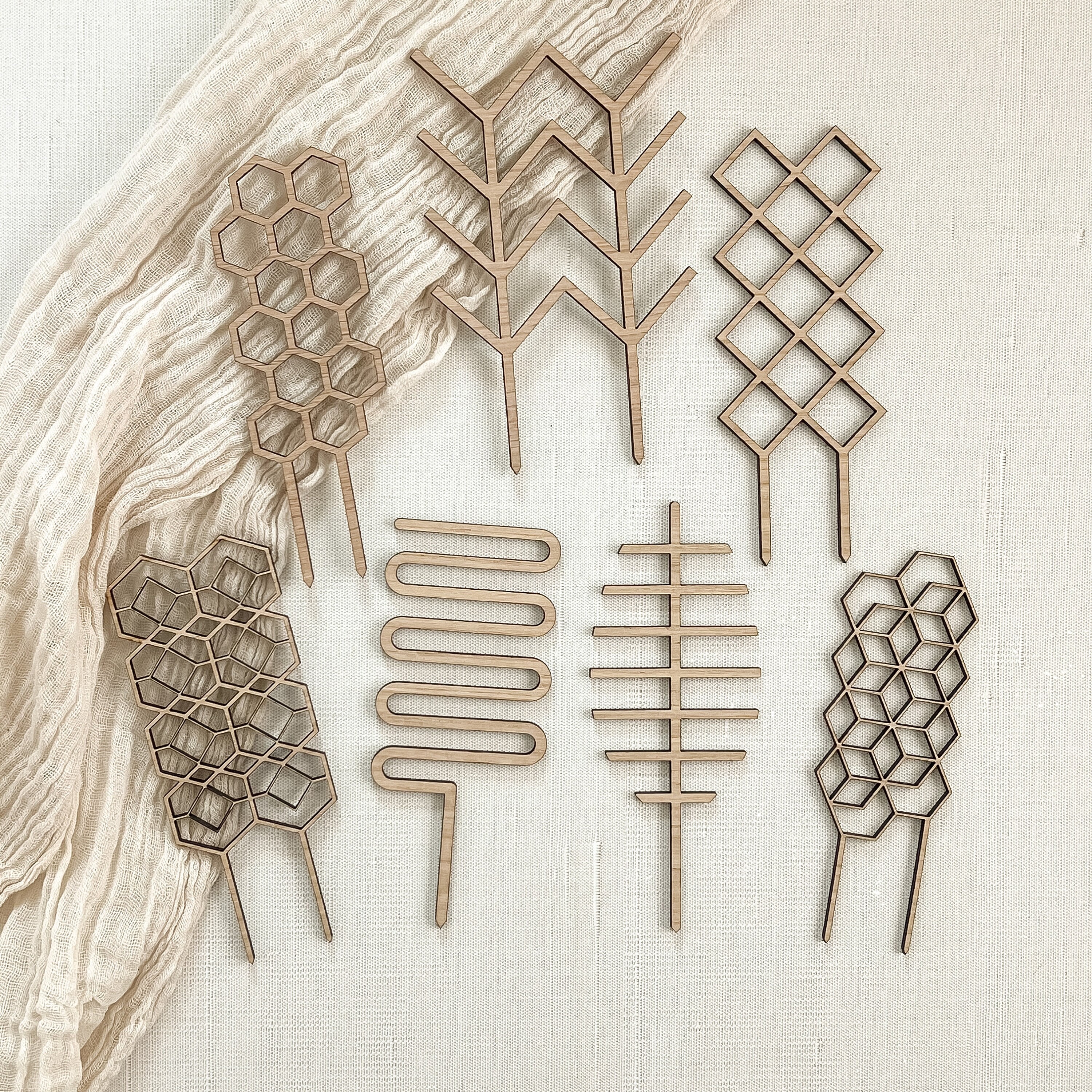 Boho Plant Trellis Houseplant Stakes SVG File Bundle for Glowforge ...