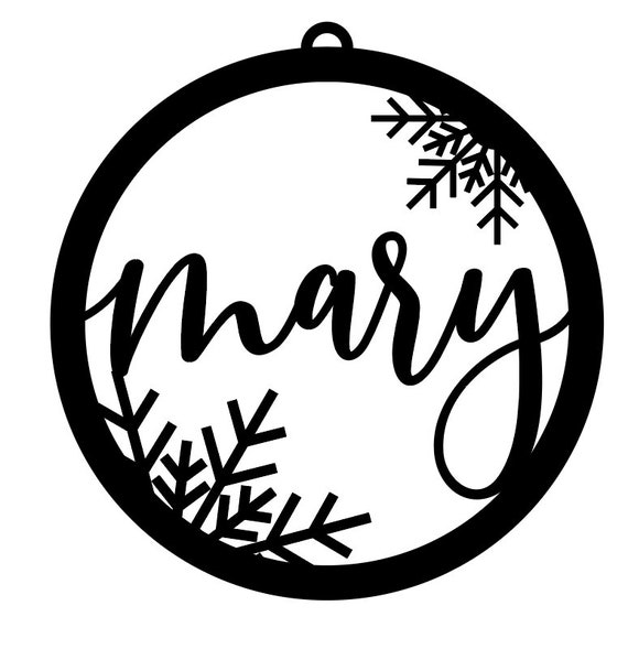 Snowflake Name Ornament Digital File SVG for the Glowforge | Etsy