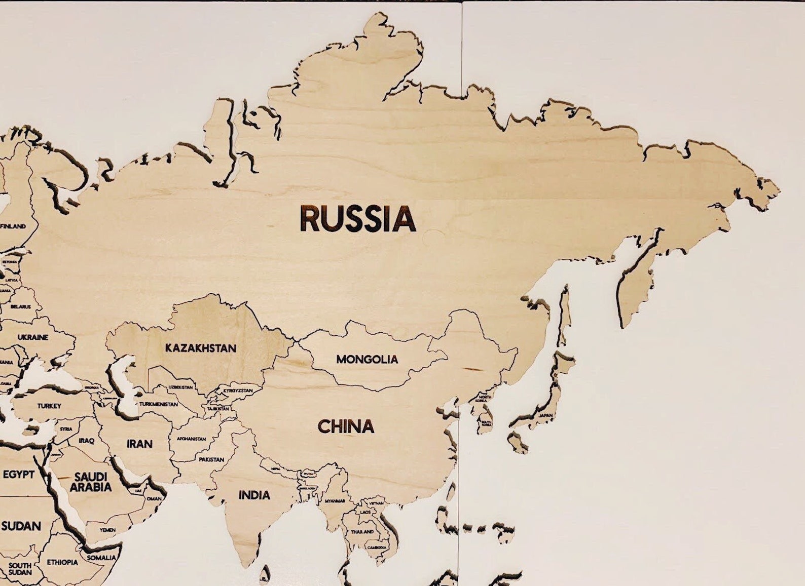 World Map Glowforge File Laser Cutter SVG - Etsy