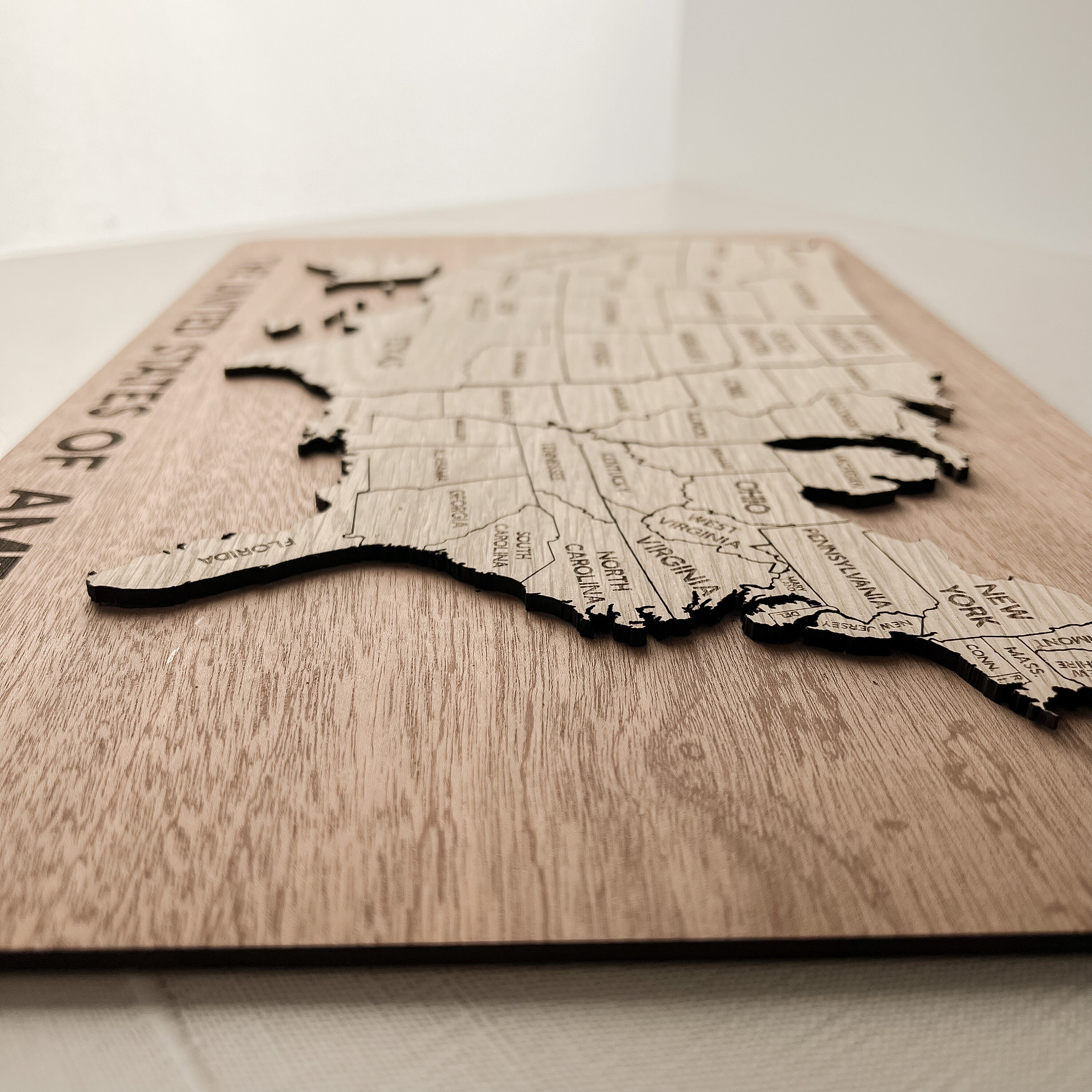 United States of America USA Map Glowforge File Bundle SVG - Etsy