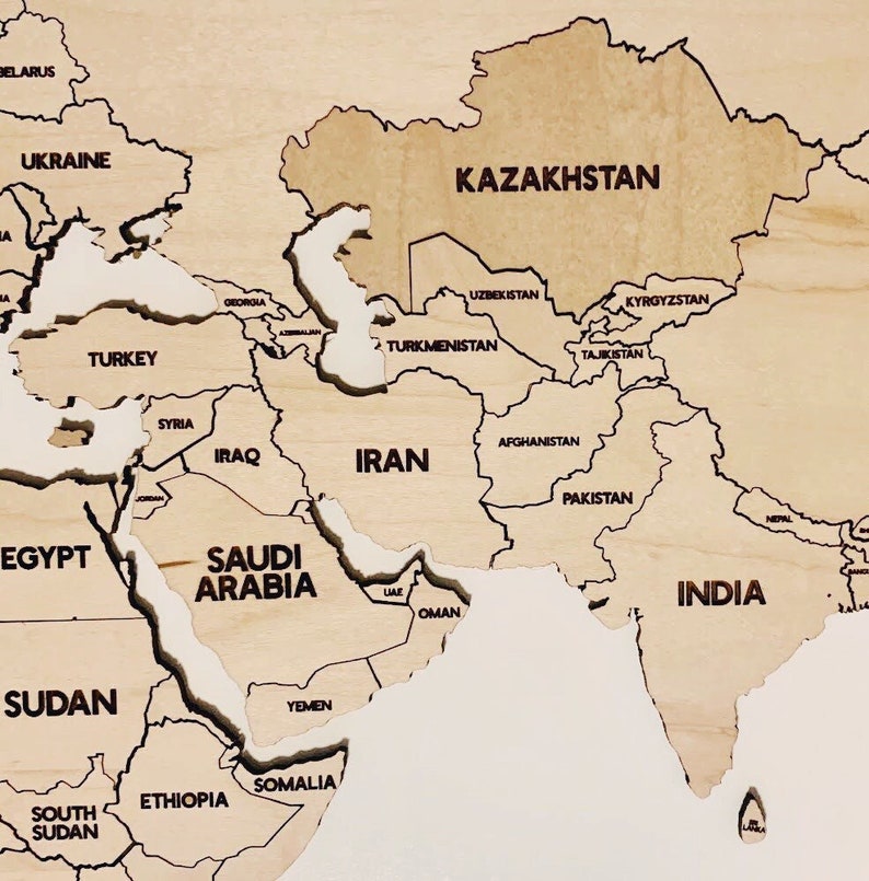 World Map Glowforge File Laser Cutter SVG - Etsy Canada