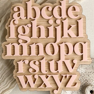 Layered Alphabet ABC Minimalist Sign SVG File for Glowforge Laser ...