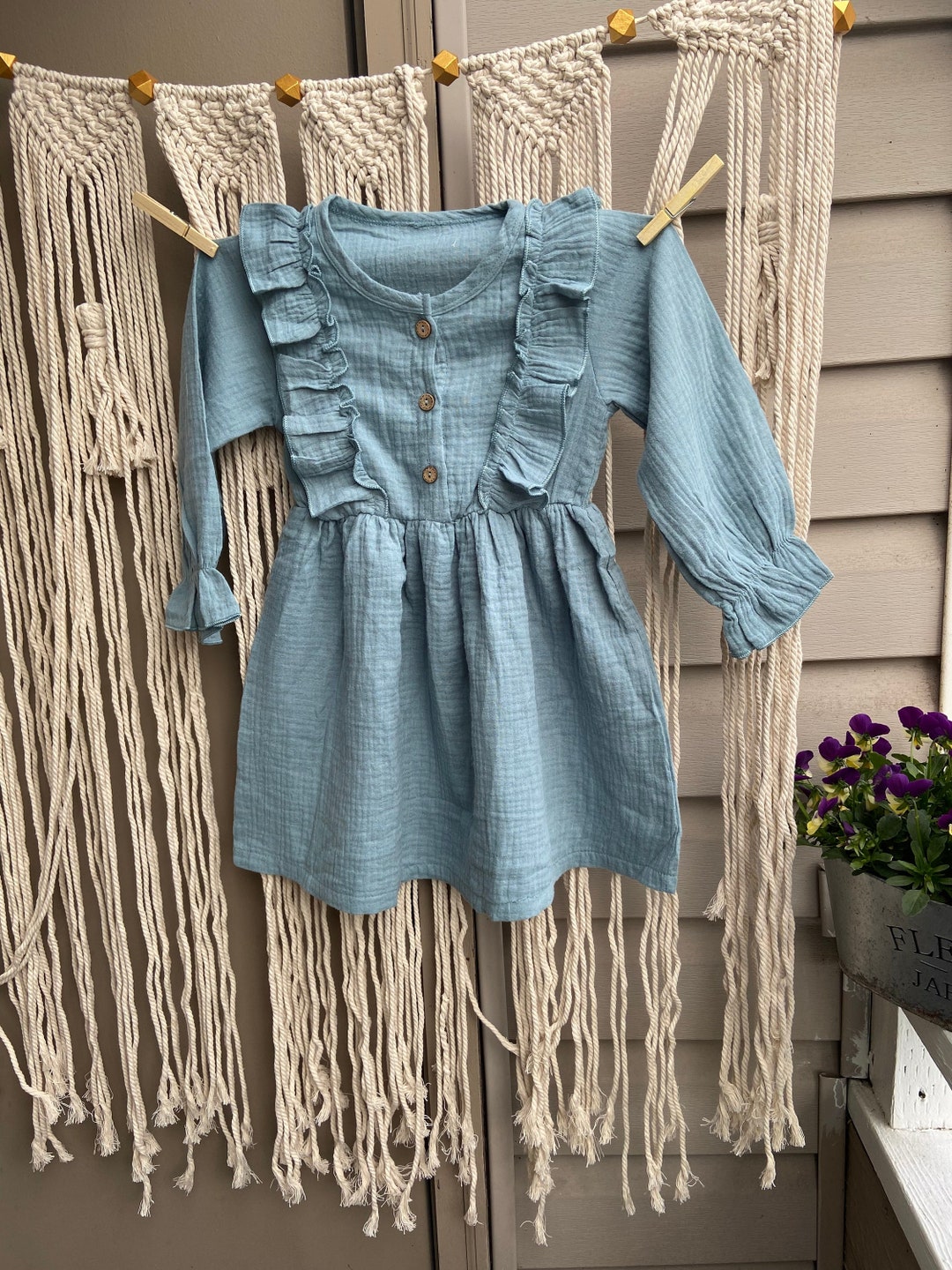 100% Cotton Muslin Dress - Etsy