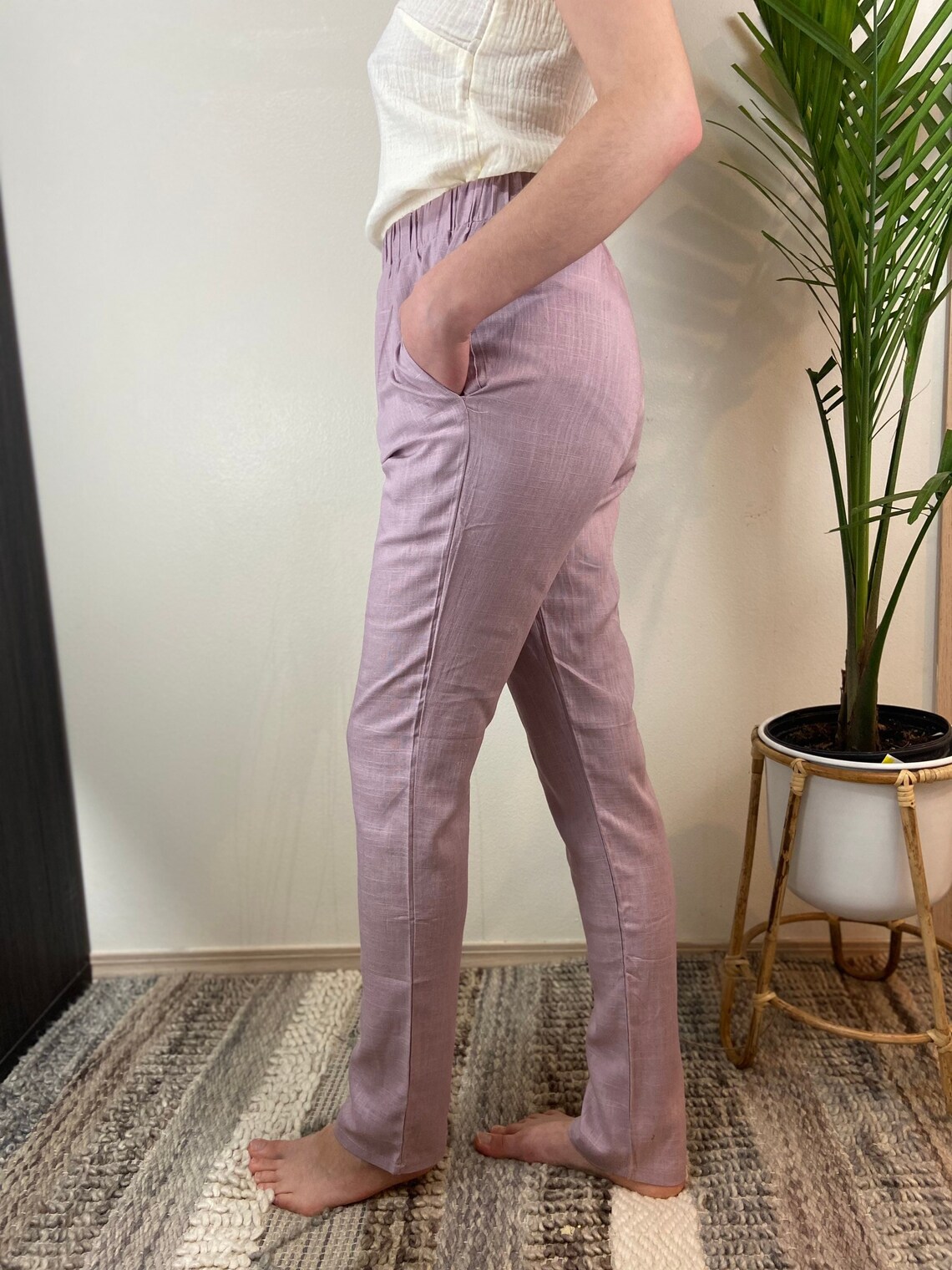 Cotton Linen Pants - Etsy