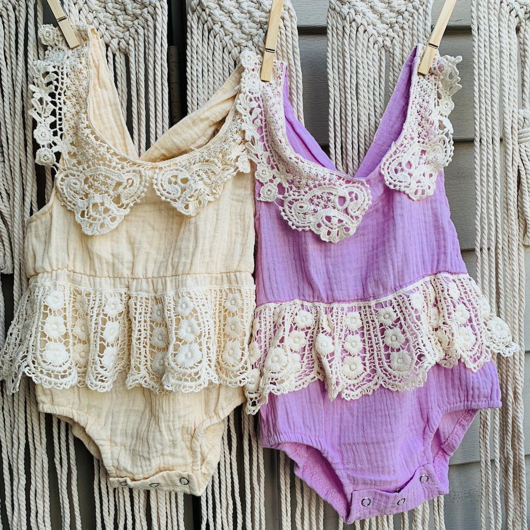 Baby Clothes Cotton Muslin Rompers - Etsy