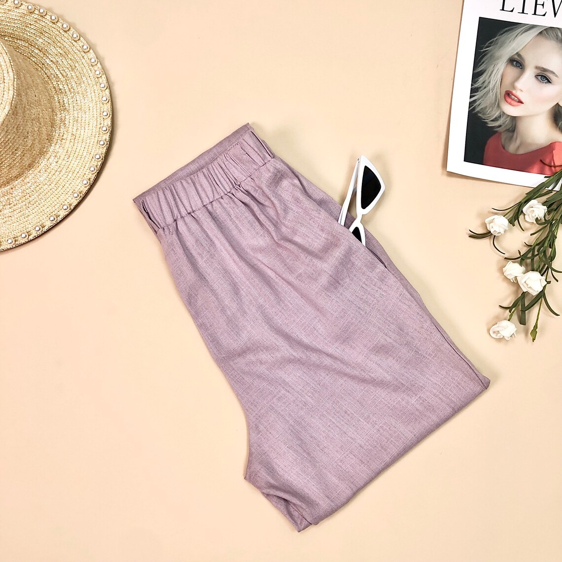 Cotton Linen Pants - Etsy