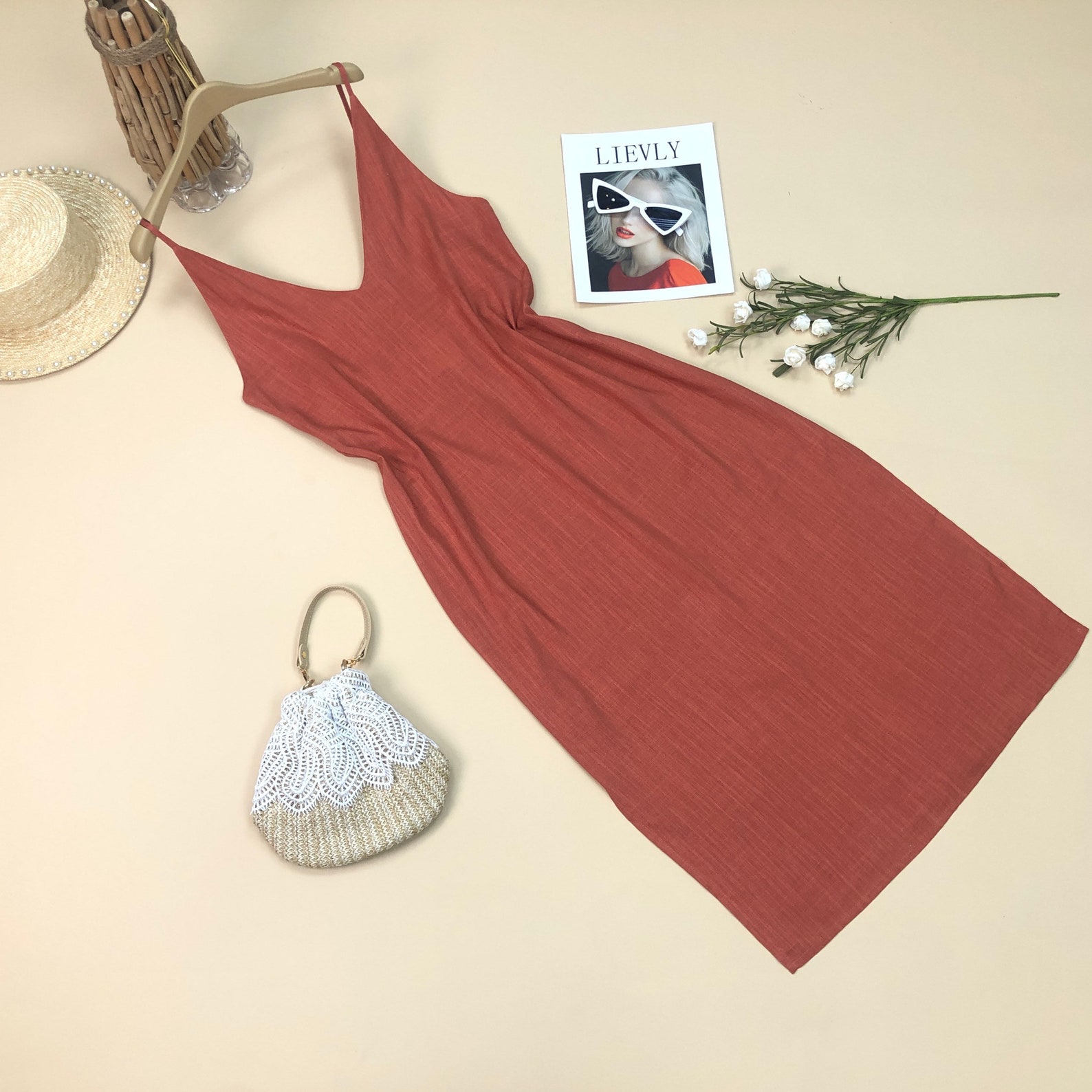 Cotton Linen Strap Dress - Etsy