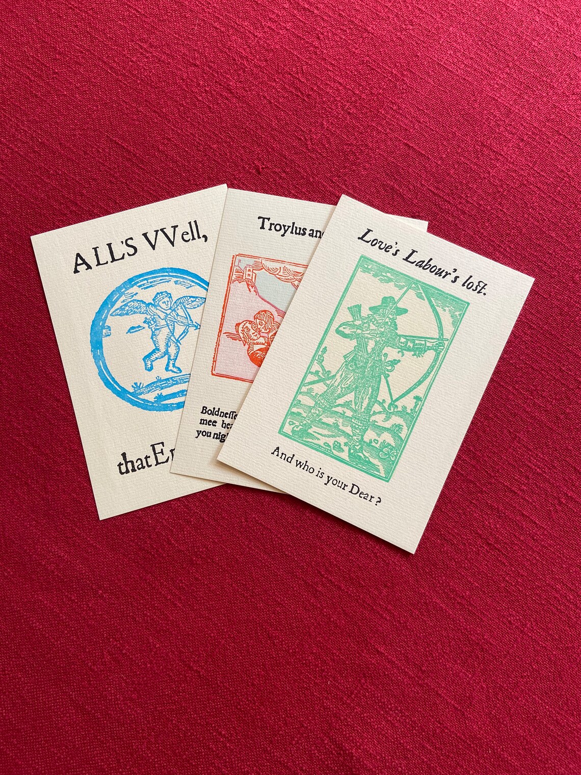 Shakespeare Valentines - Etsy