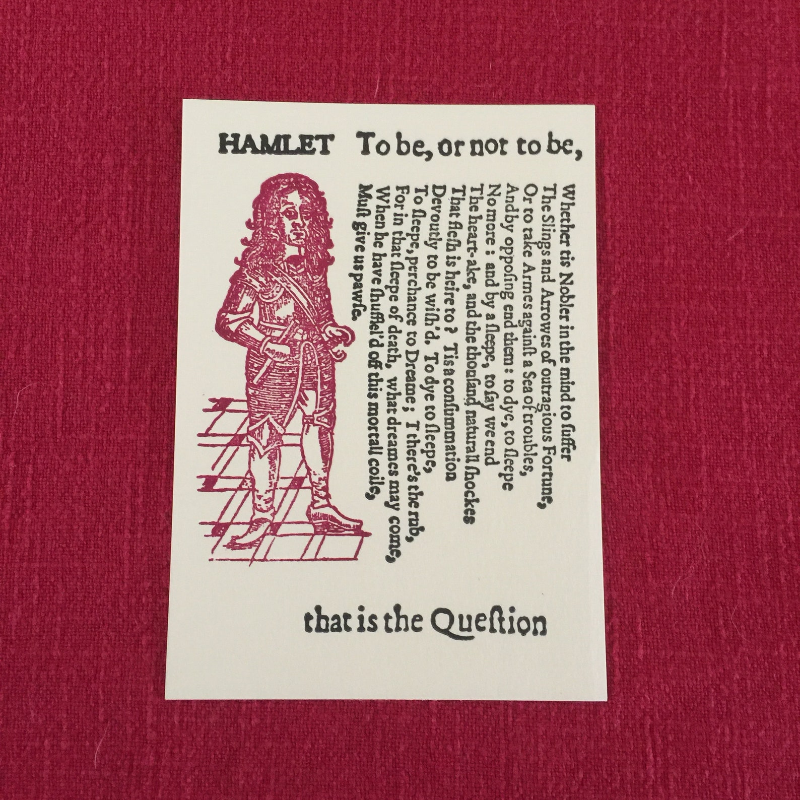 Shakespeare Hamlet Literary Gift - Etsy