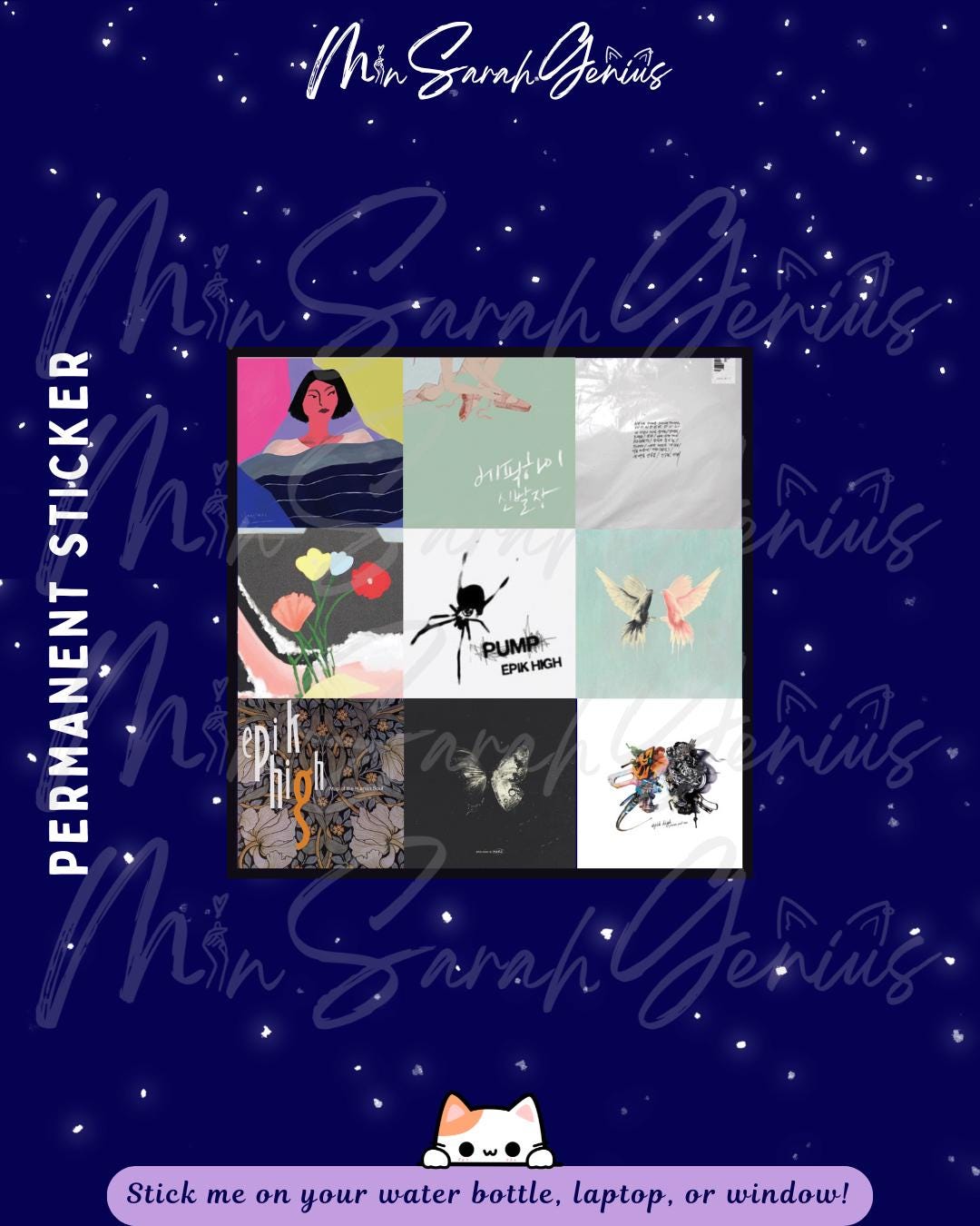Epik High Album Collage UV Sticker - Bumper Sticker, Water Bottle ...