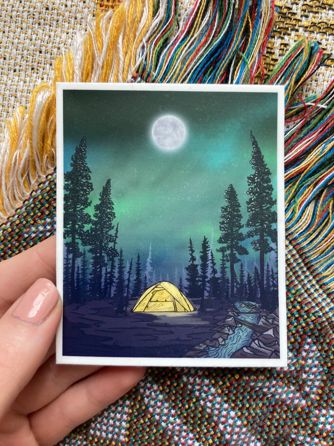 Camping Tent Sticker Outdoors Sticker Nature Sticker Hiker Sticker ...