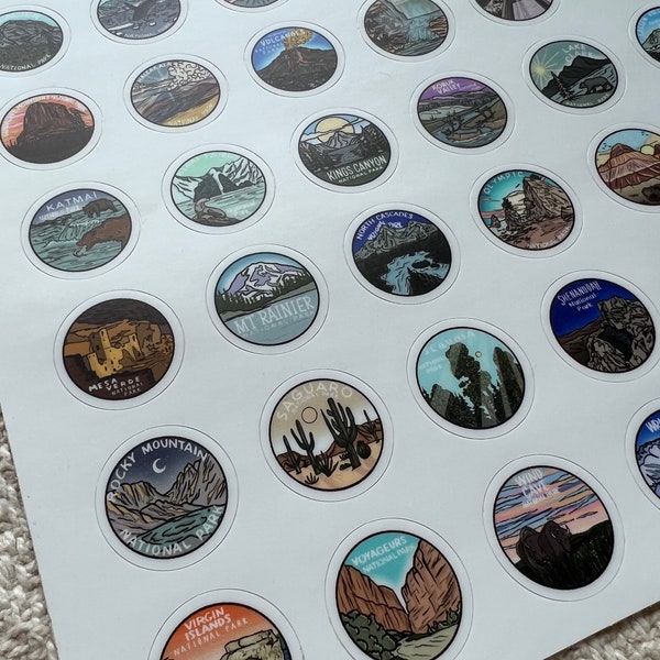 National Park Passport Stickers - Etsy