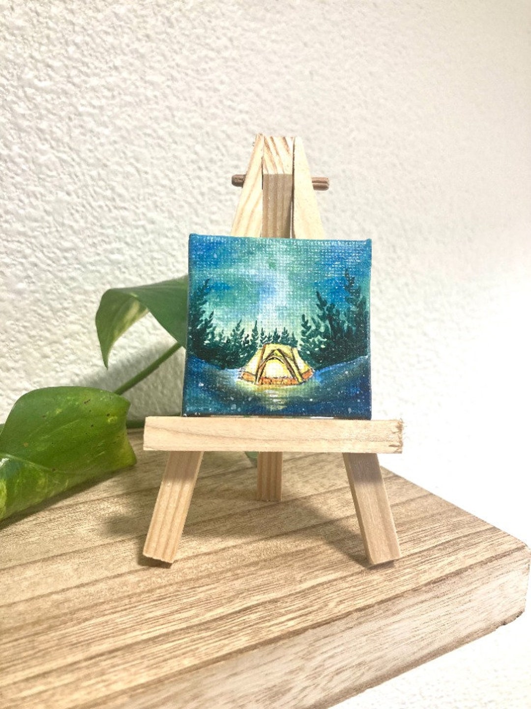 Stargazing Painting, Night Sky, Tent Painting, Original Acrylic ...