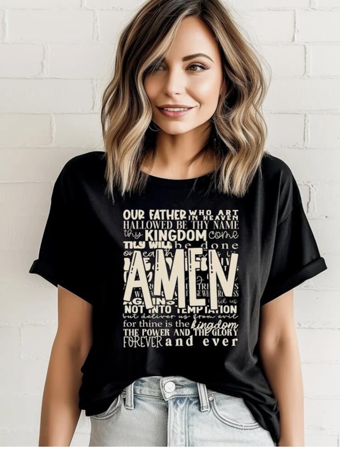 Amen Typography Shirt, Amen Definition Shirt, Psalm 23 Shirt, the Lord ...