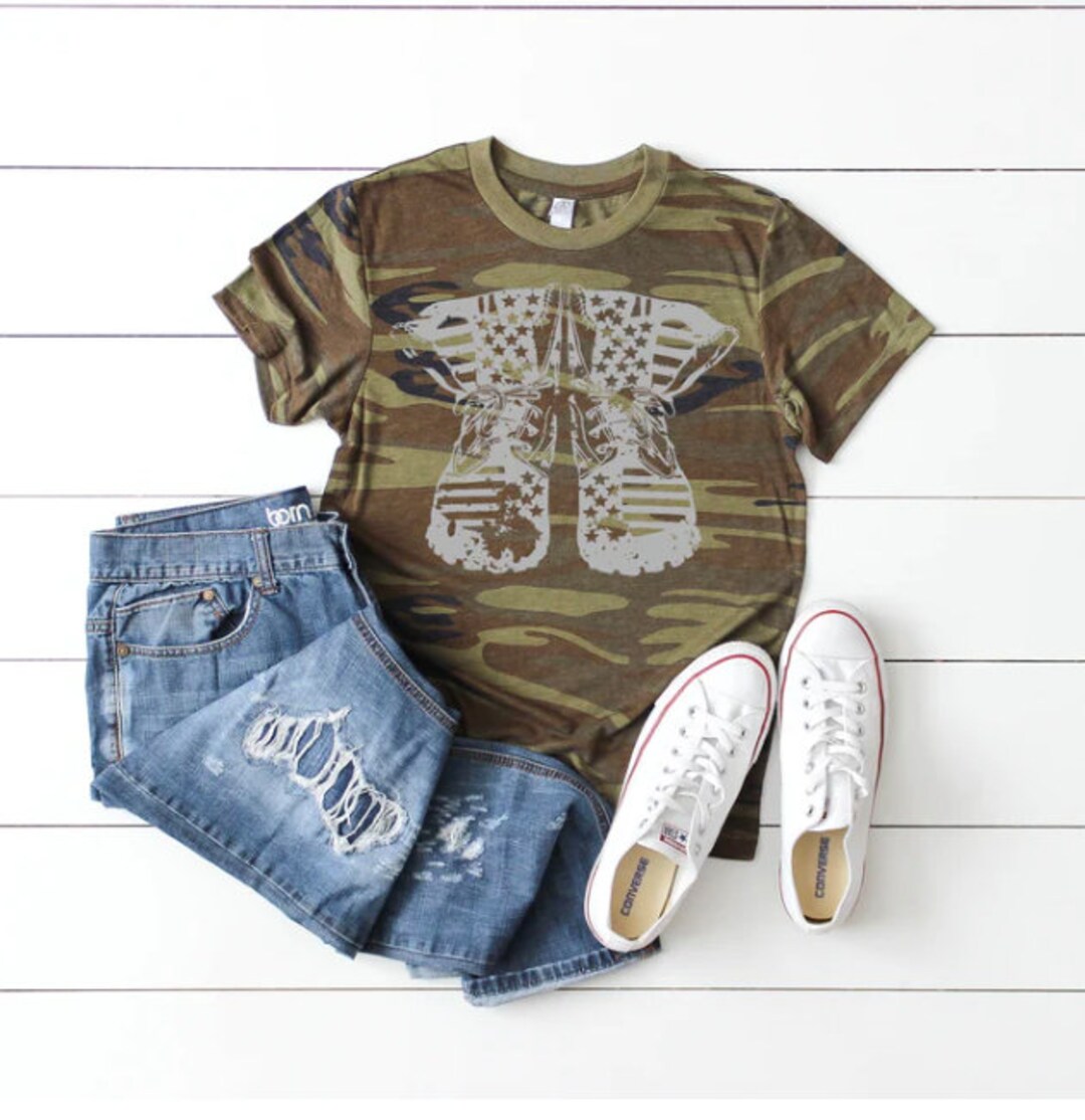 Distressed Military Boots Shirts, Deployment Shirt, Love My Soldier ...