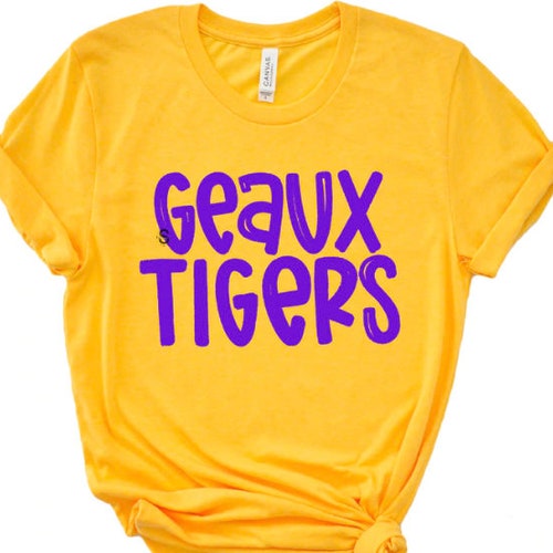Geaux Tigers Paw Print Shirt - Etsy