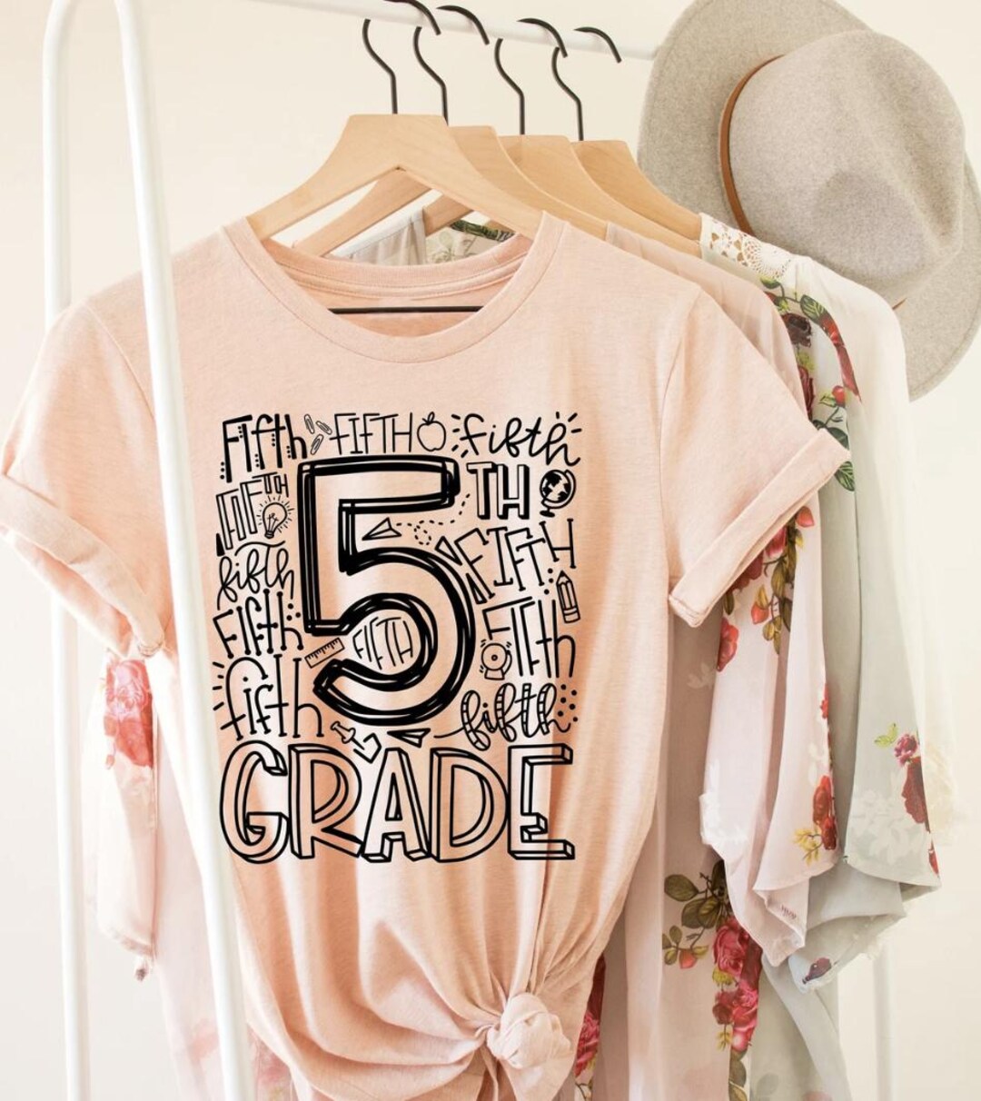5th Grade Shirt, 2025 Back to School, 5th Grade Fashion, Trendy School ...