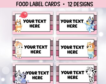 Bluey Place Cards - Etsy Norway