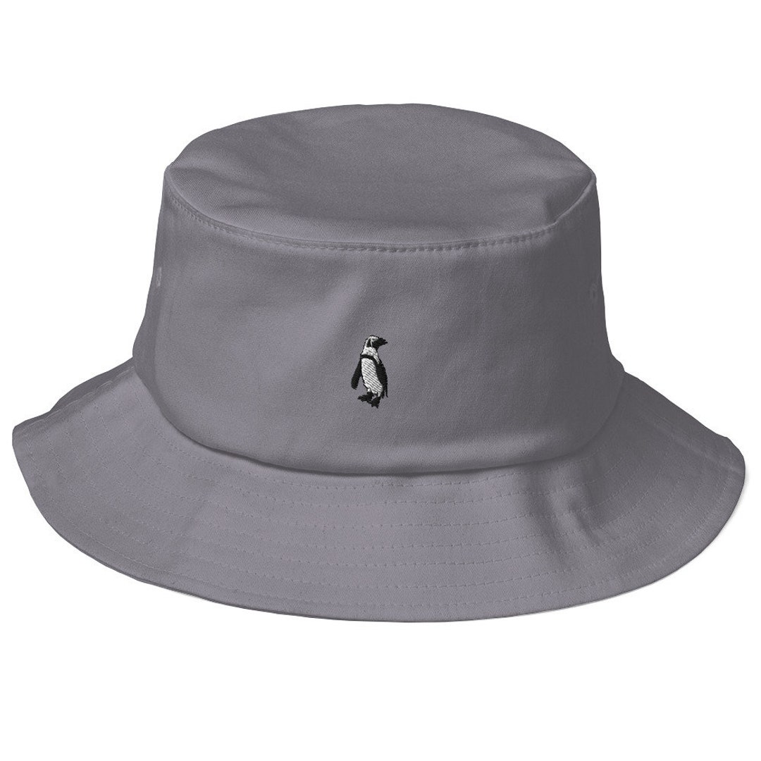 Penguin Bucket Hat | African Cape Penguin Embroidered Hat | Bucket Cap ...