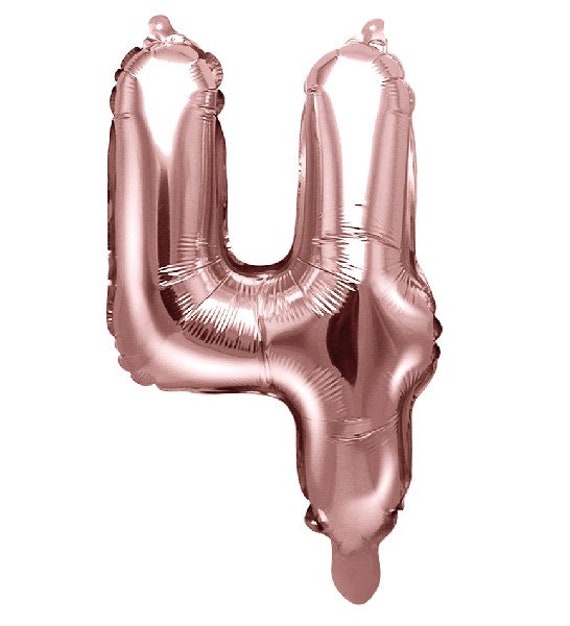 Rose Gold Number 4 Balloon | Etsy