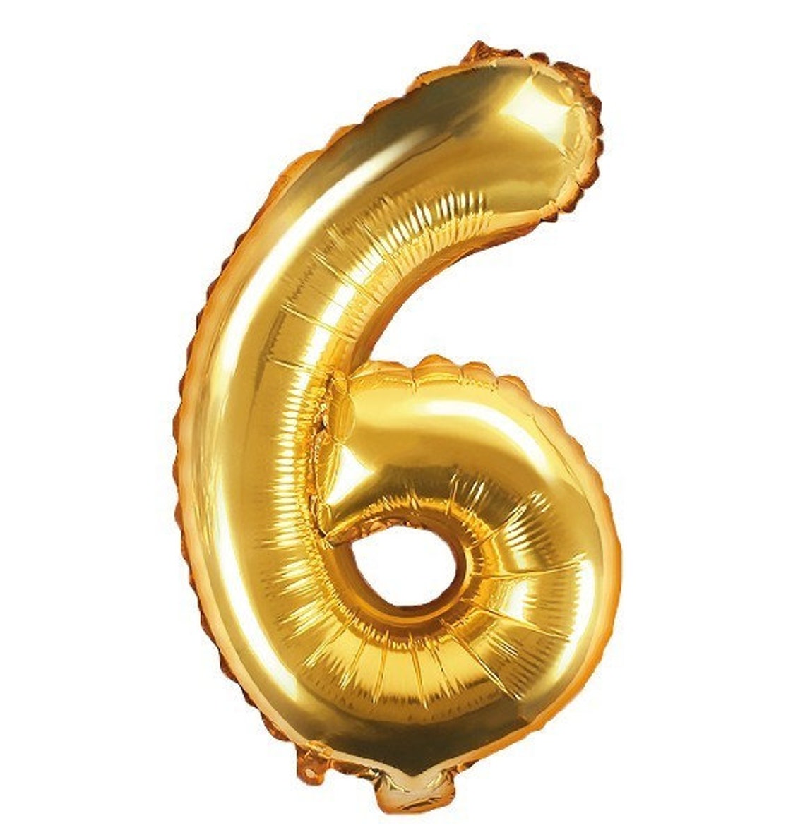 Gold Number 6 Balloon - Etsy