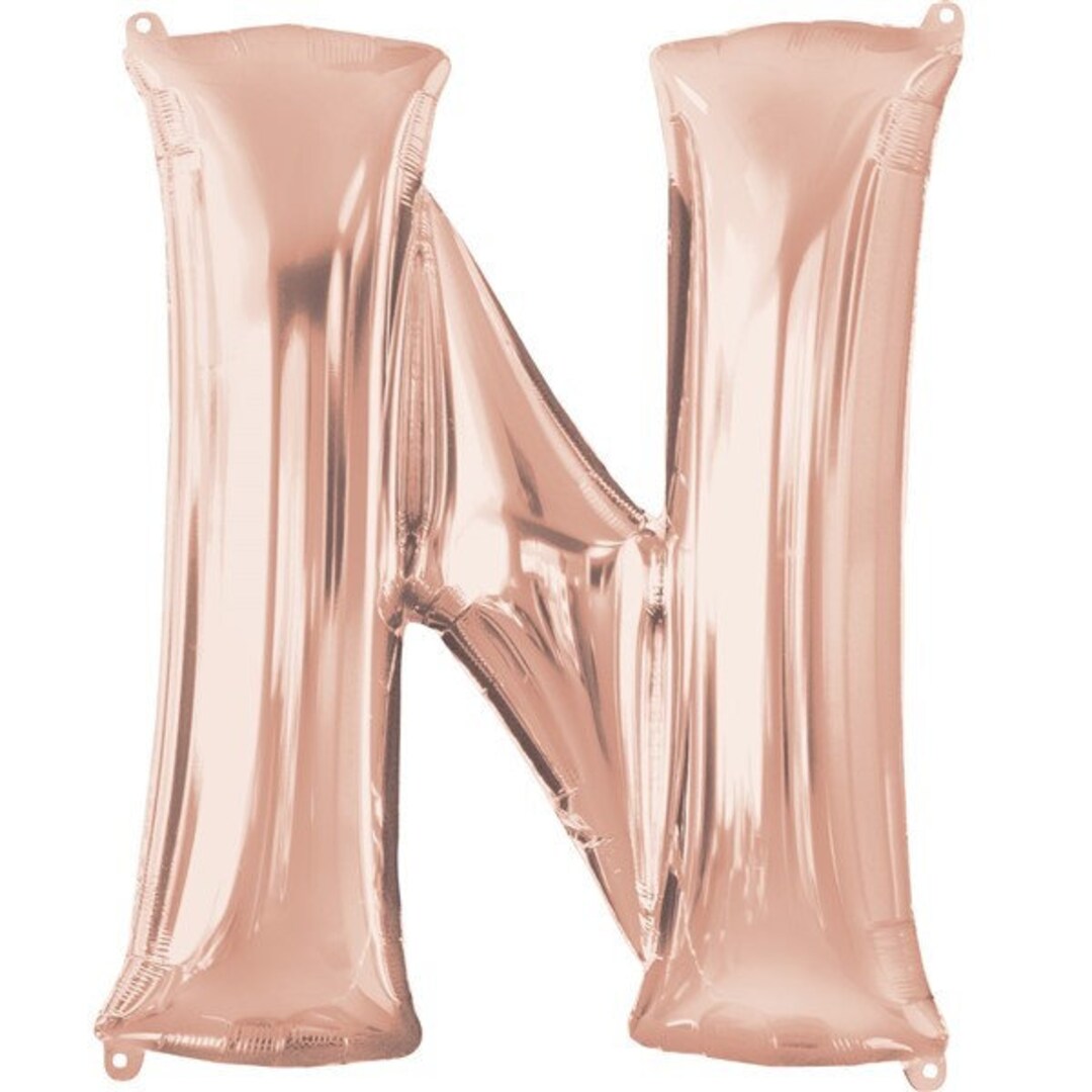 Rose Gold Letter 'N' Balloon - Etsy